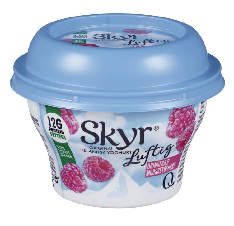 Skyr Luftig Bringebær 130g Q - Meieriprodukter - Kantinemat AS
